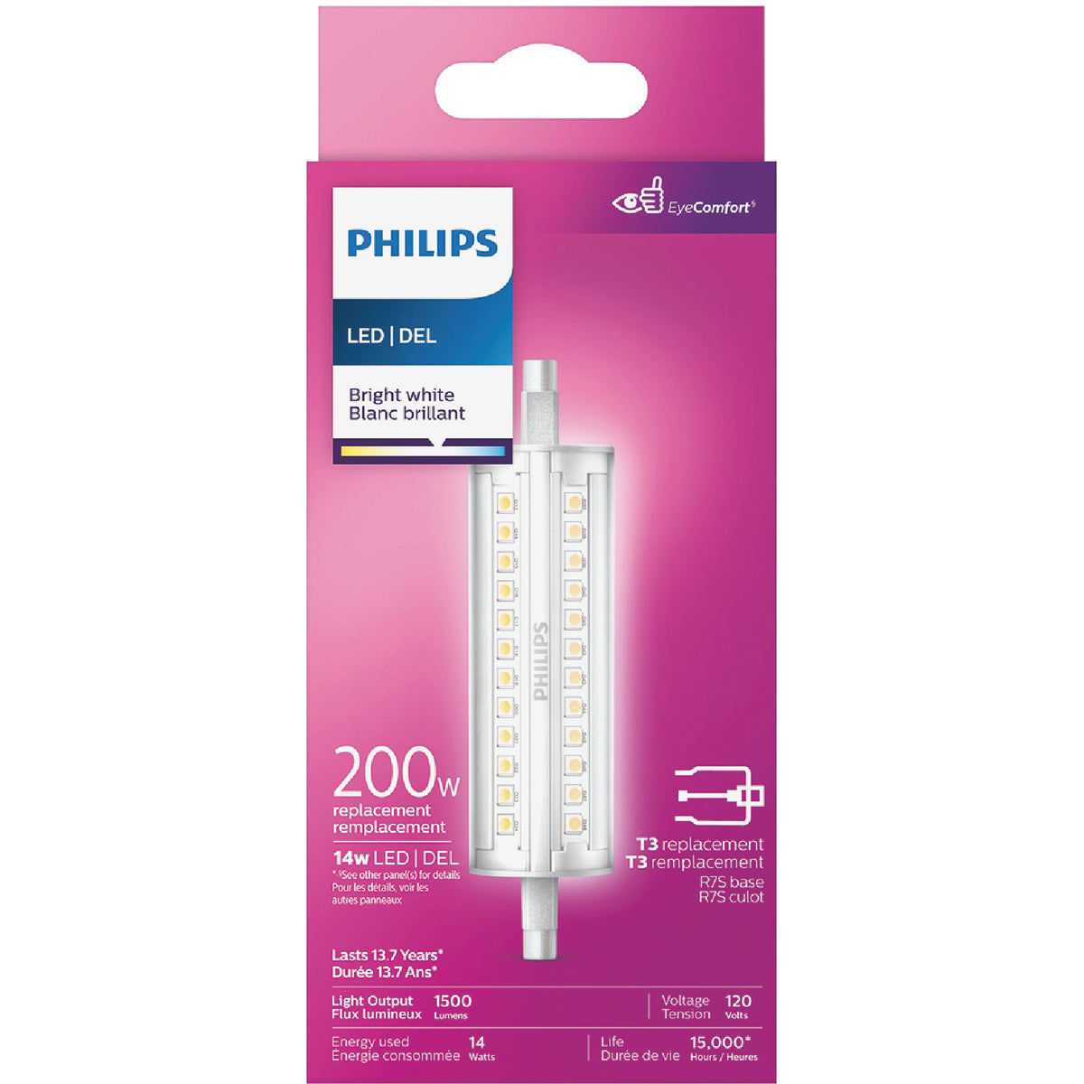 Philips 200W Equivalent Bright White T3 RSC Base LED Special Purpose ...