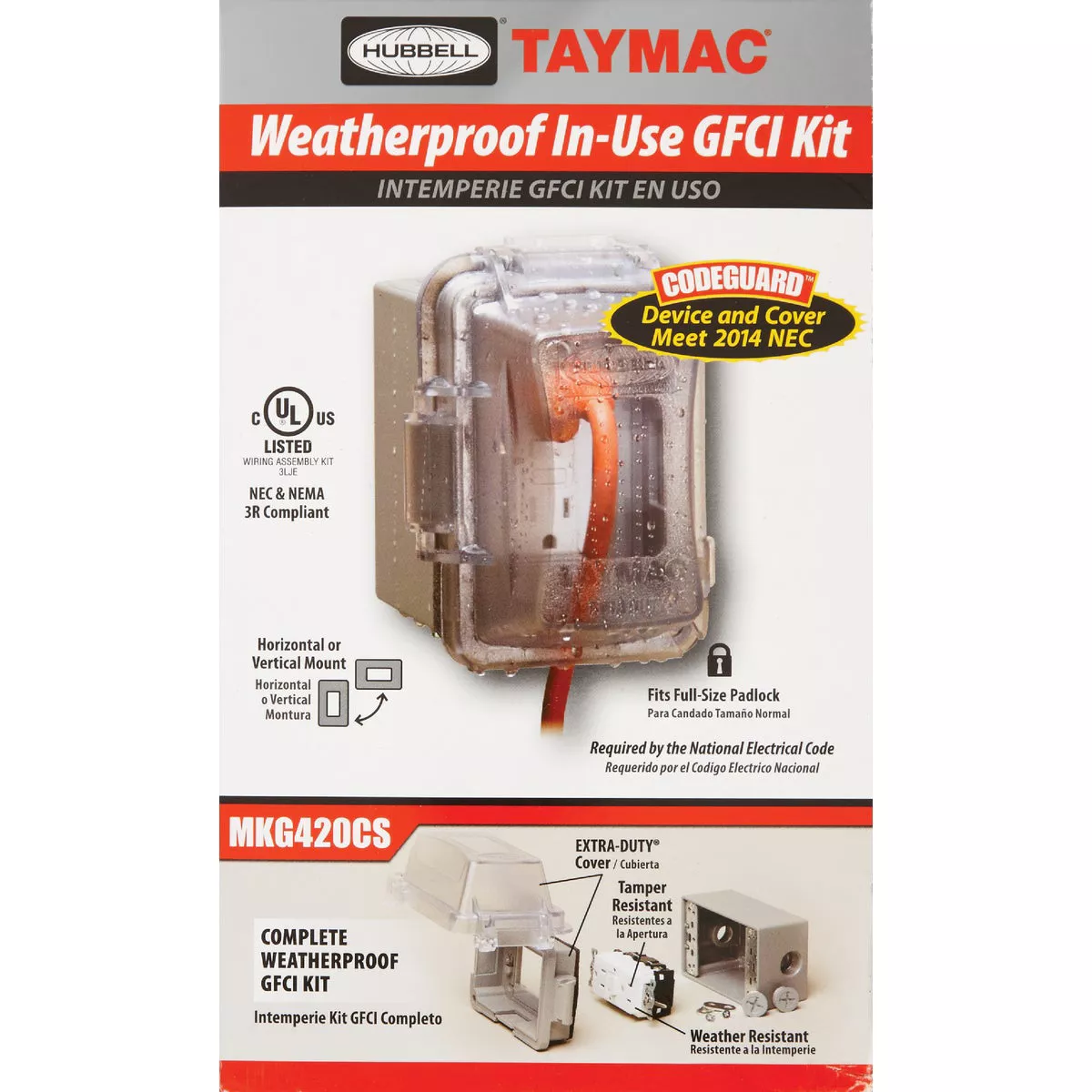 TayMac Clear Non-Metallic Vertical/Horizontal Weatherproof In-Use ...