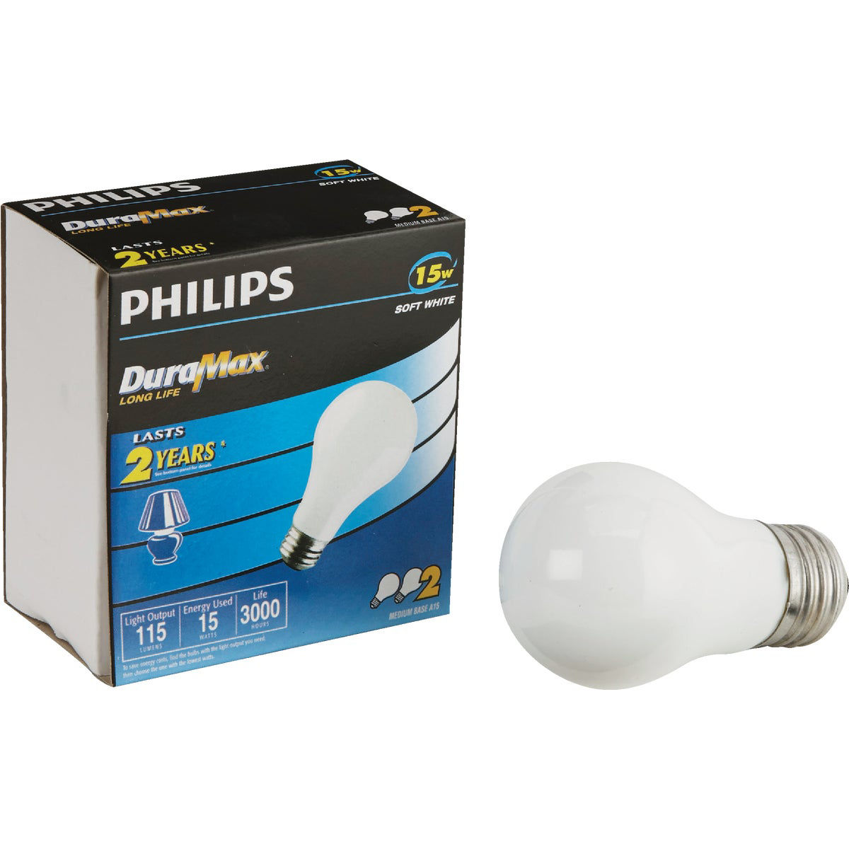 Philips DuraMax 15W Frosted Medium A15 Incandescent Appliance Light ...