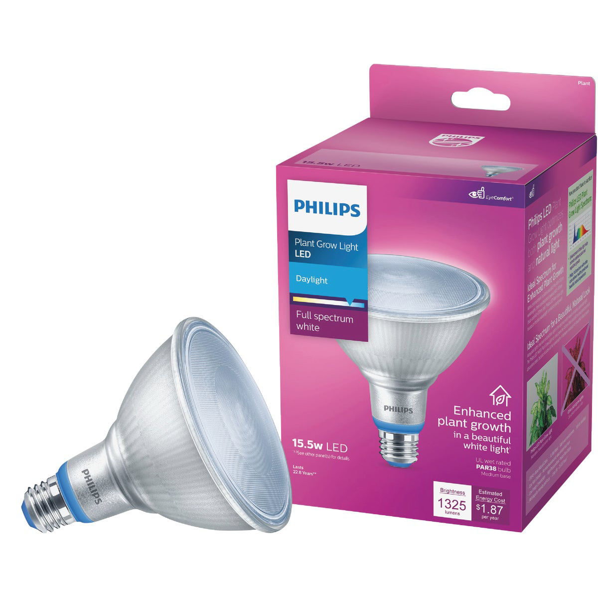 Philips 120W Equivalent Daylight PAR38 Medium LED Plant Floodlight ...