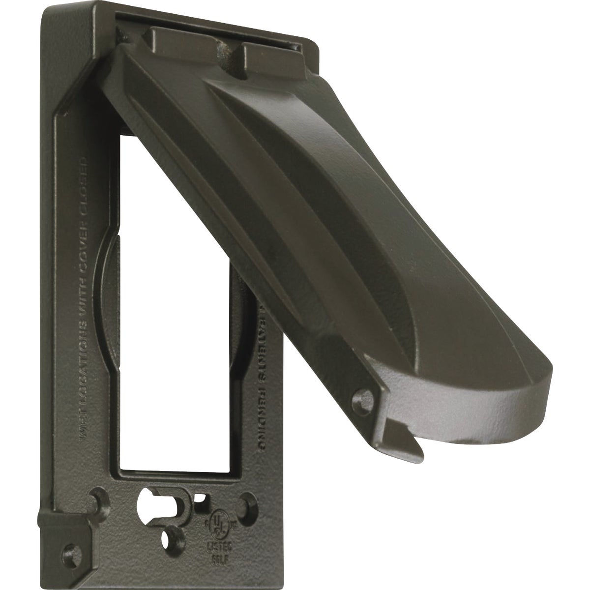 Bell Single Gang Rectanglular Metal Bronze Weatherproof Outdoor Box ...