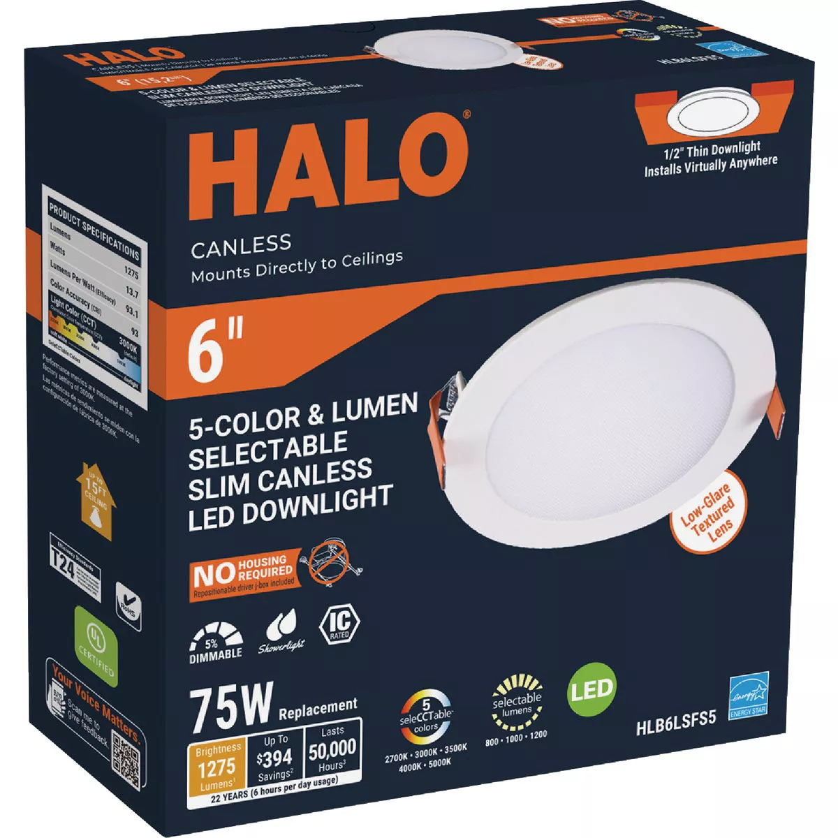 Halo 6 In. Selectable CCT Integrated LED Downlight | Do it Best