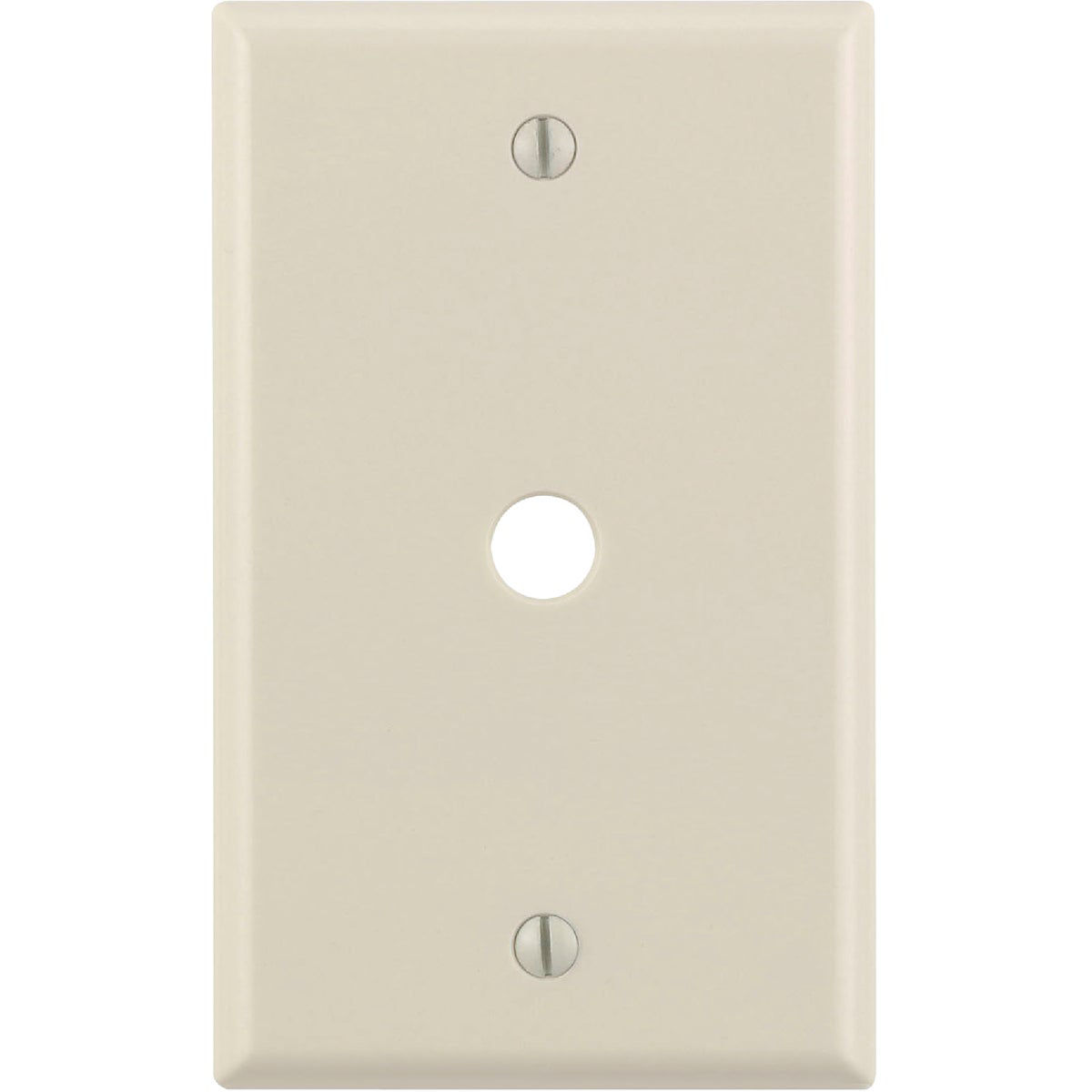 Leviton 1-Gang Plastic Light Almond Telephone/Cable Wall Plate with 0. ...