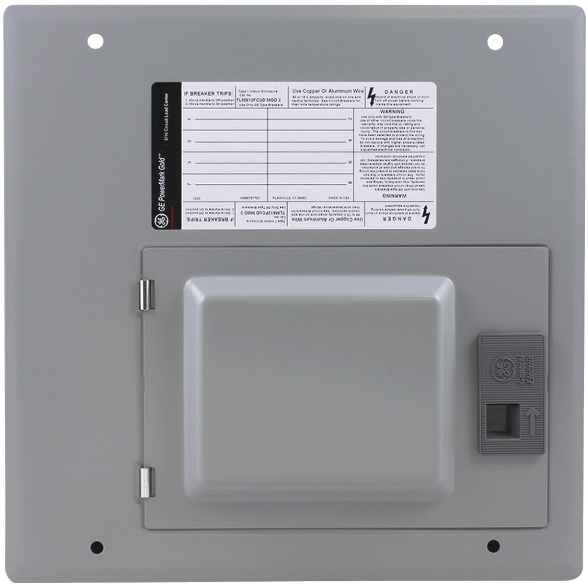 GE PowerMark Gold 125A 8-Space 16-Pole Indoor Convertible Main Lug Load ...