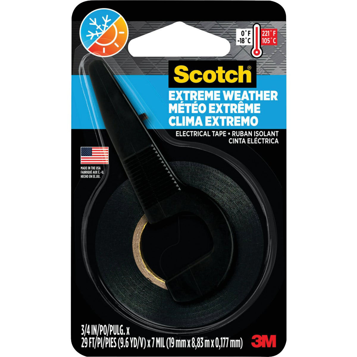 Scotch Cold Weather 3/4 In. x 350 In. Vinyl Plastic Electrical Tape ...