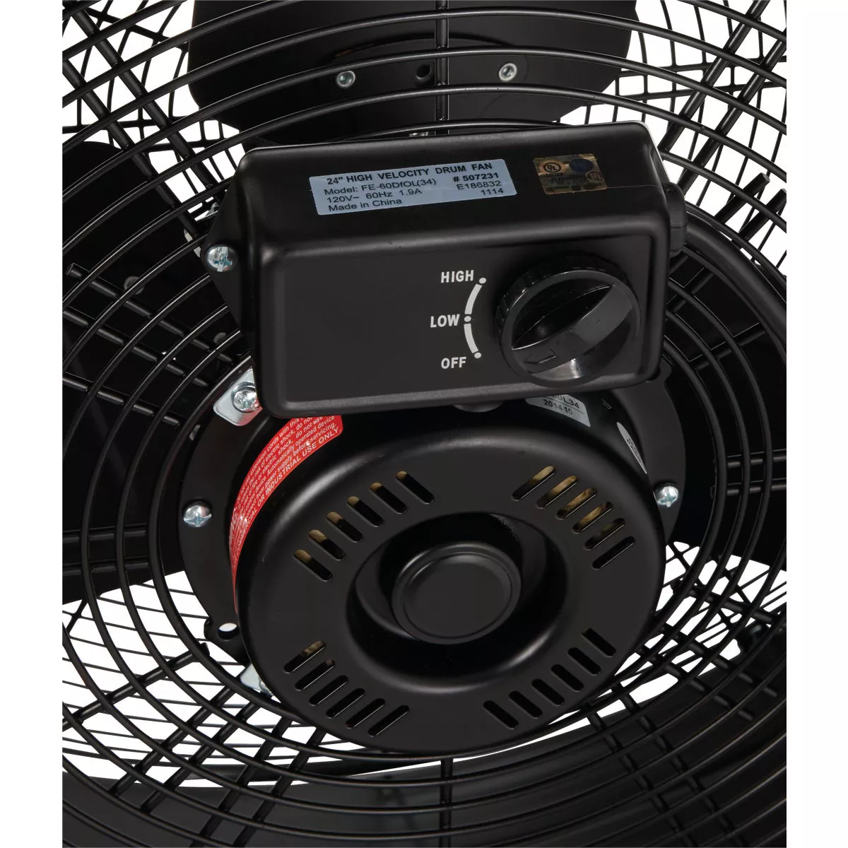 Denali Aire 24 In. Black 2-Speed High Velocity Tilting Drum Fan | Do it ...