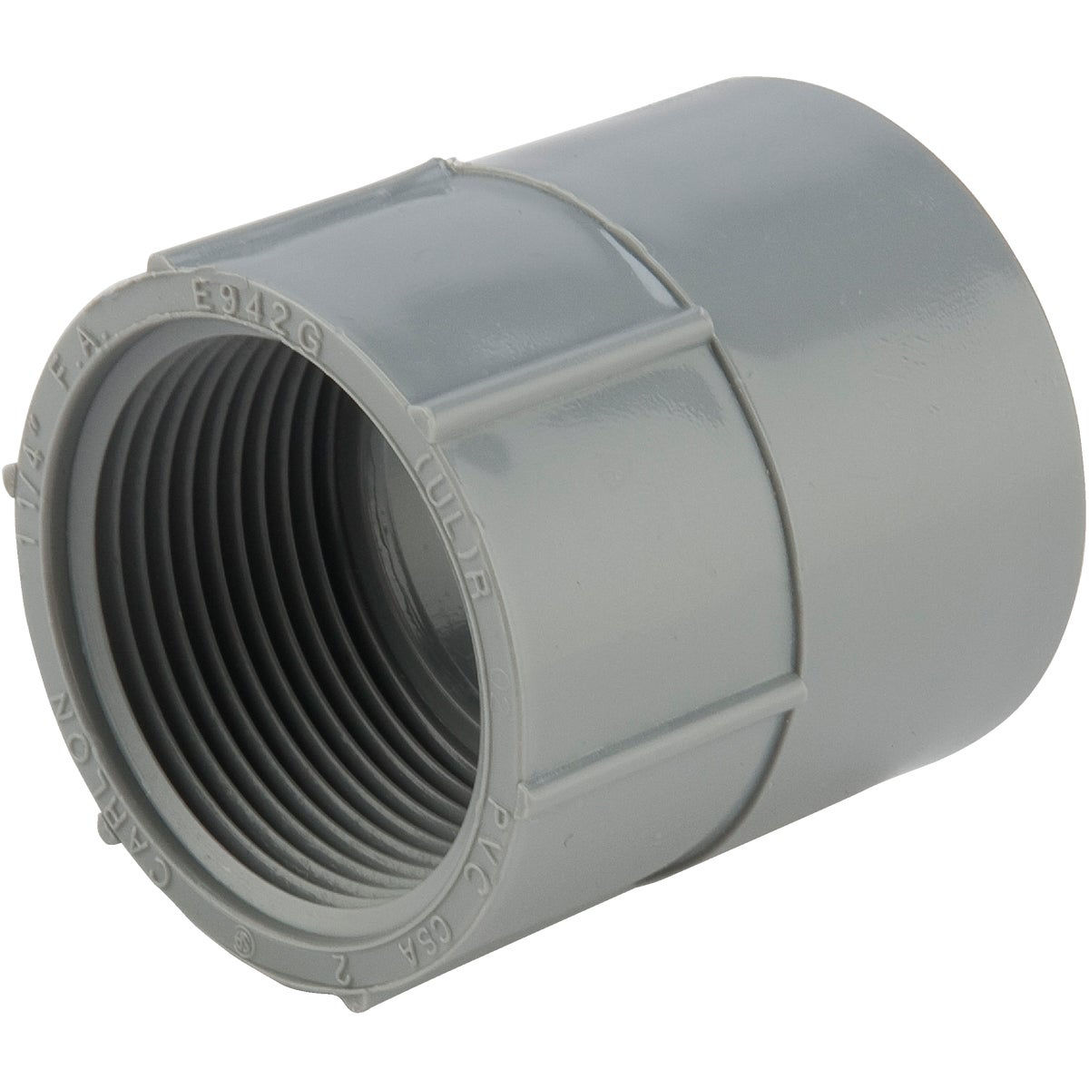 Carlon 1-1/4 In. Female Threaded & Socket PVC Conduit Female Adapter ... Carlon 1-1/4 In. Female Threaded & Socket PVC Conduit Female Adapter ...