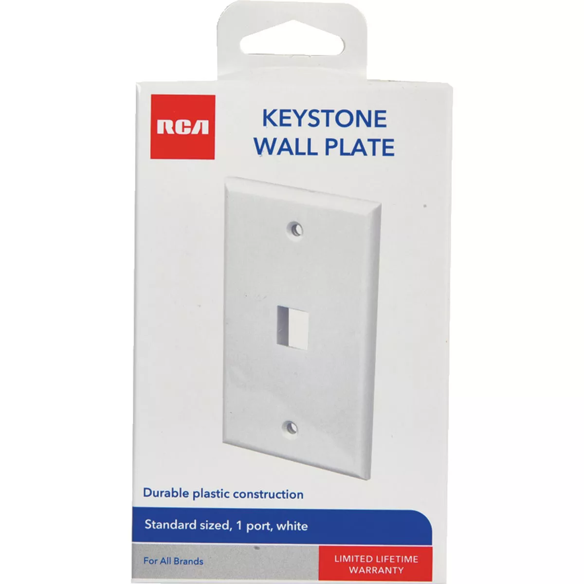 RCA Keystone 1-Port White Modular Wall Plate | True Value Hardware