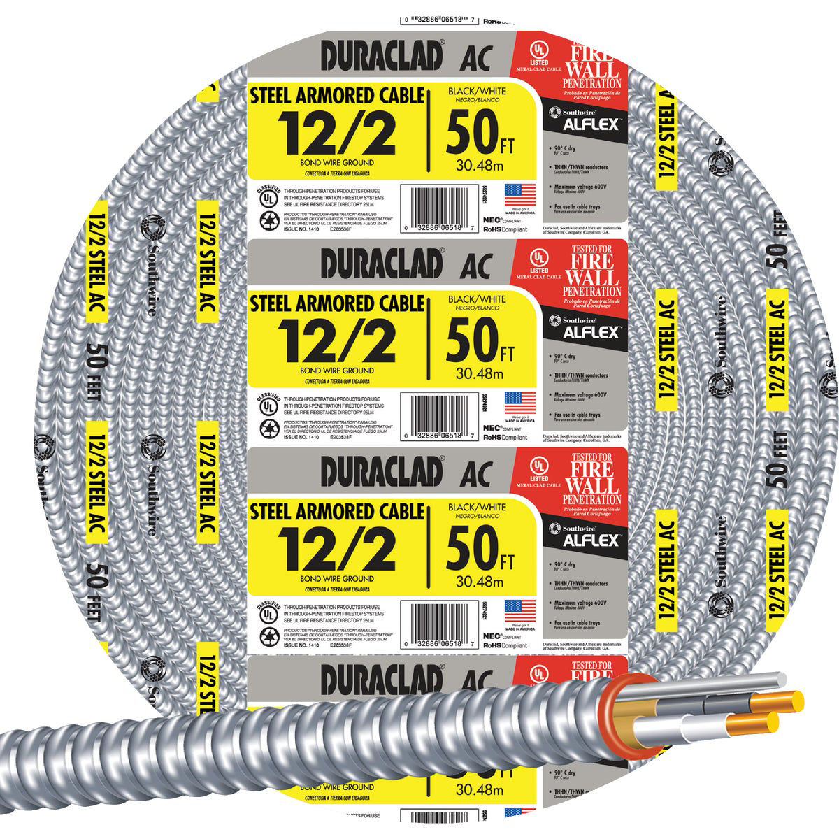 Southwire 50 Ft. 12/2 AC Armored Cable Electrical Wire | Do it Best