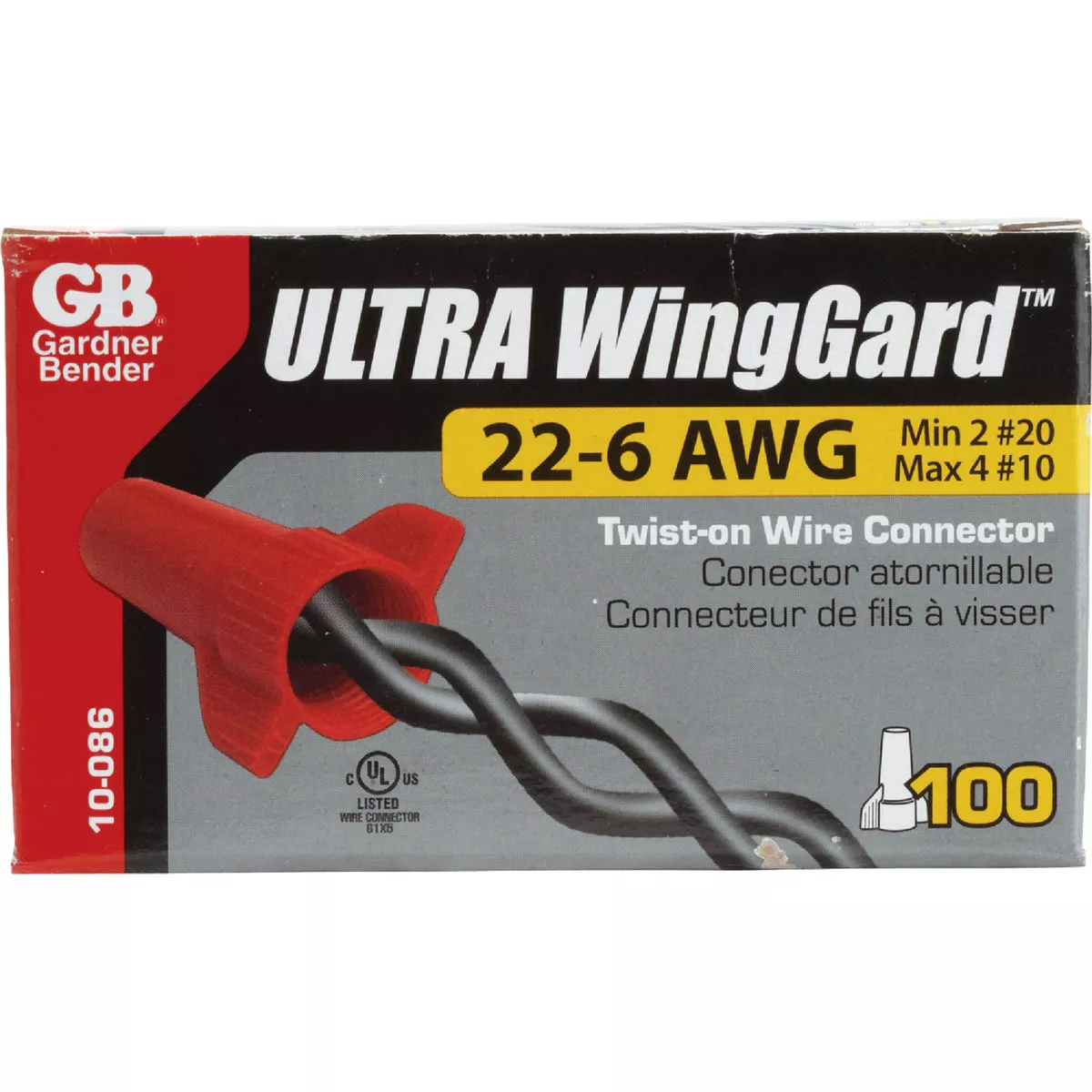 Gardner Bender WingGard Medium Red 22 AWG to 6 AWG Wire Connector (100 ...