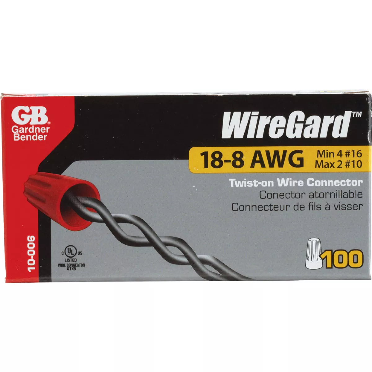Gardner Bender WingGard Large Red 18 AWG to 8 AWG Wire Connector (100 ...