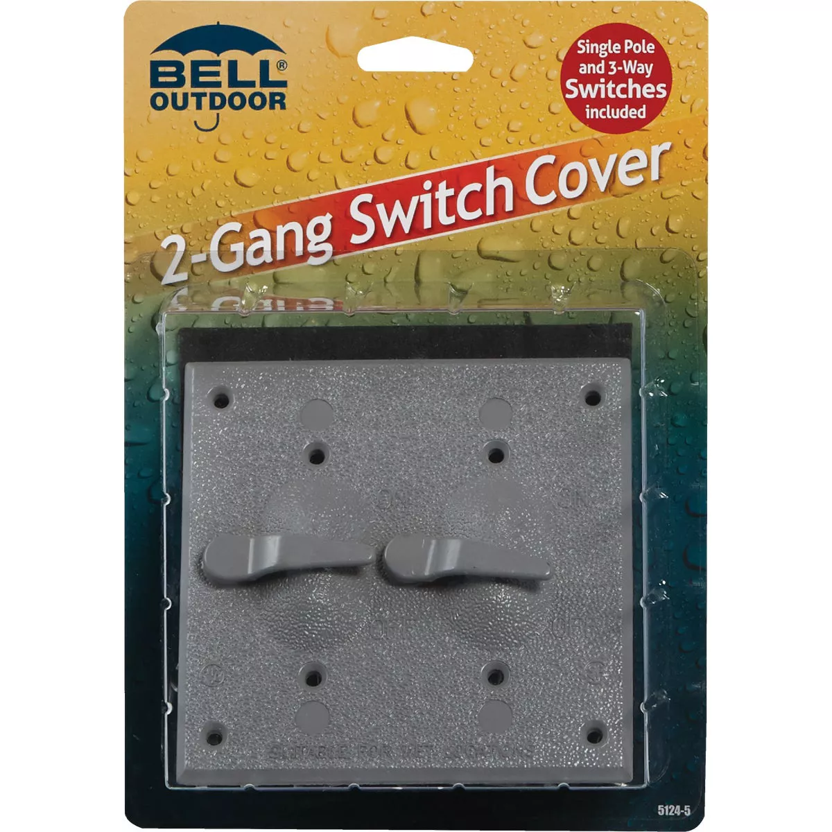 Bell 2-Toggle Vertical Mount Gray Weatherproof Electrical Cover with ...