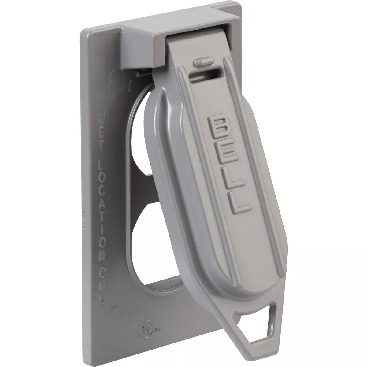 Bell Vertical Duplex Receptacle Aluminum Gray Weatherproof Outdoor ...