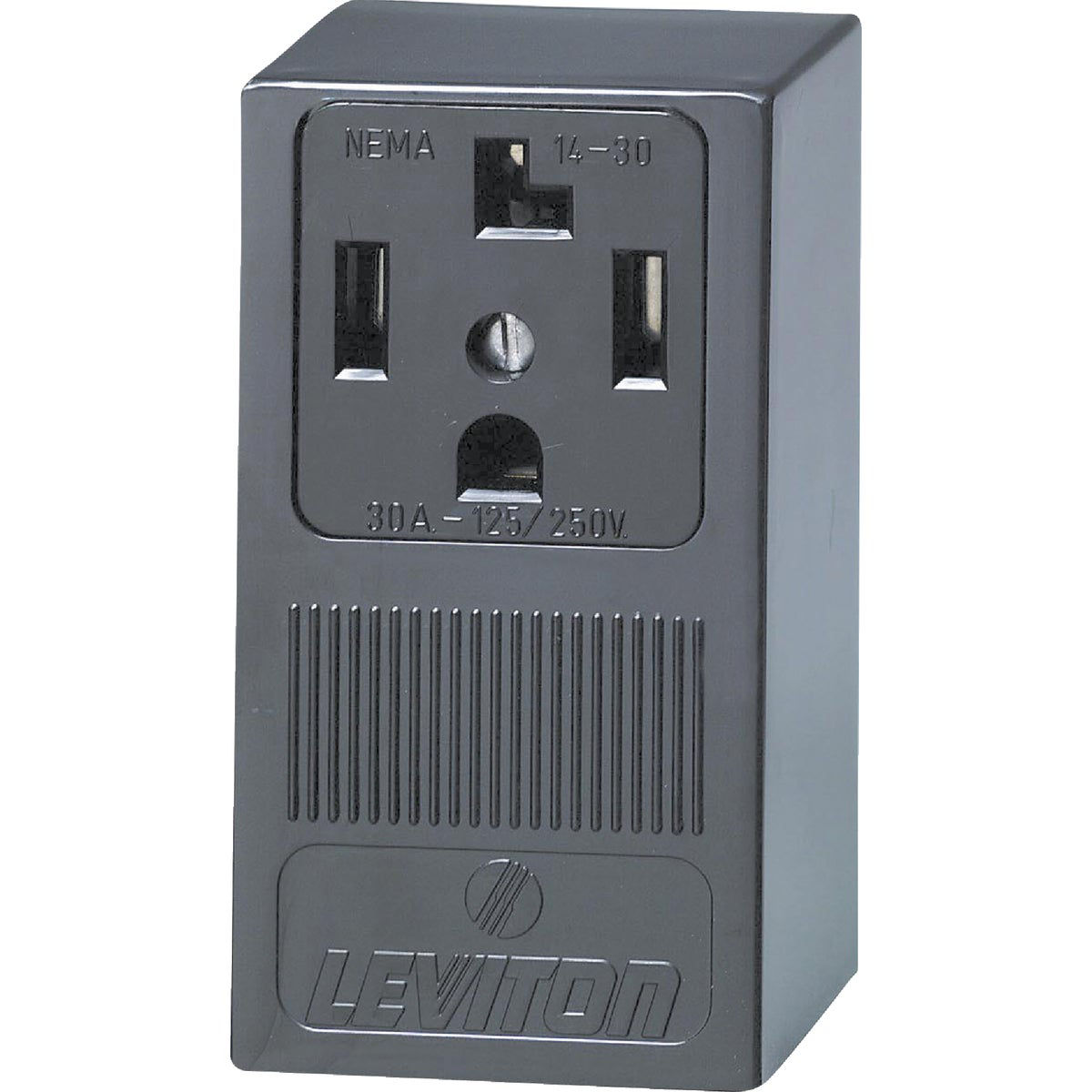 Leviton 30A Surface Mount Black 14-30R 4-Wire Dryer Power Outlet | Do ...