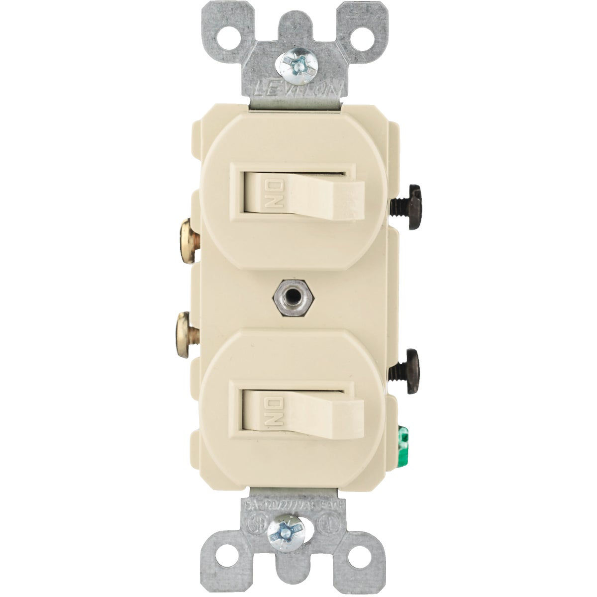 Leviton Single Pole Ivory 15A Quiet Duplex Switch | Do it Best