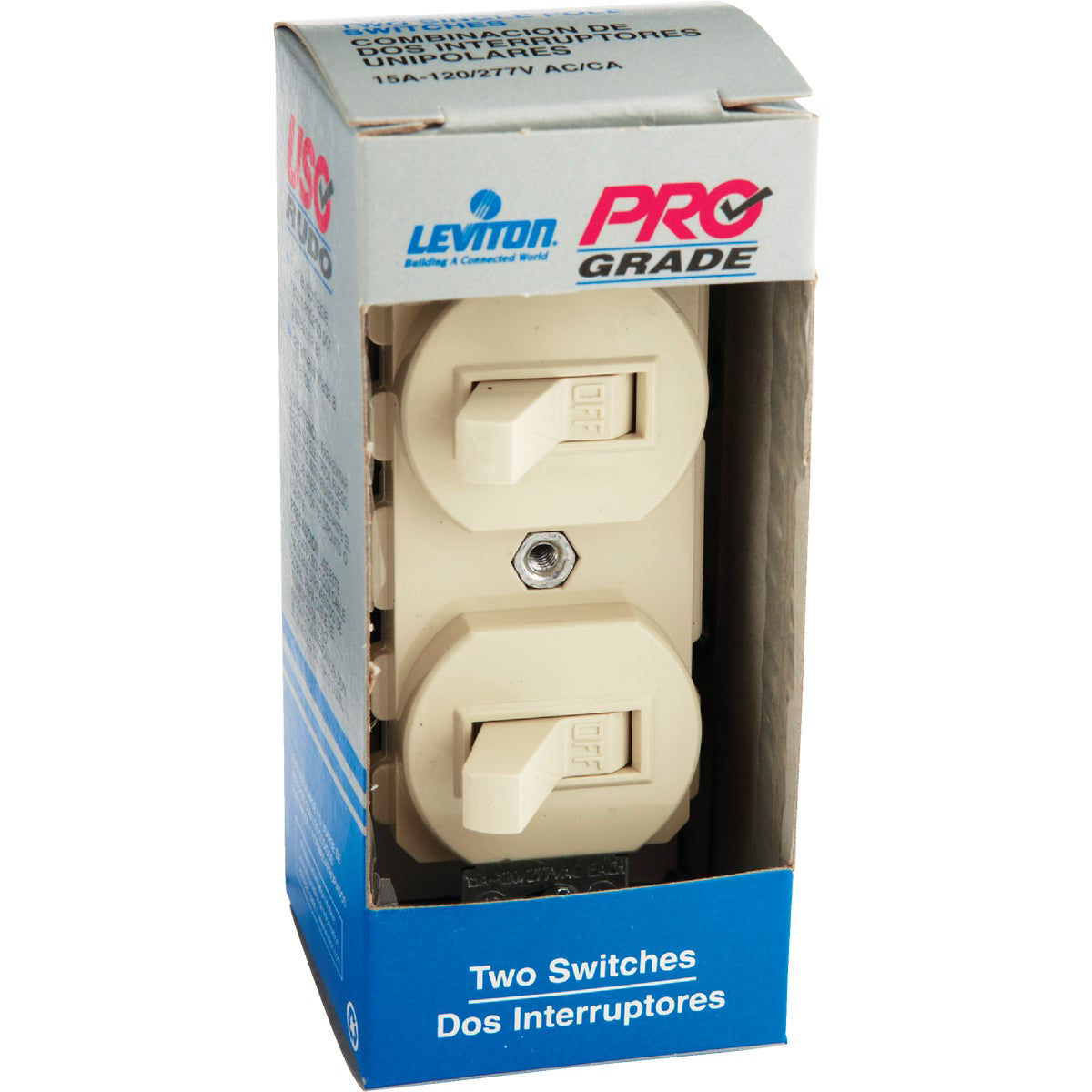 Leviton Single Pole Ivory 15A Quiet Duplex Switch | Do it Best