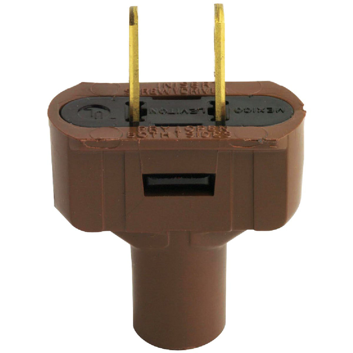 Leviton 15A 125V 2-Wire 2-Pole Vinyl Cord Plug, Brown | Do it Best