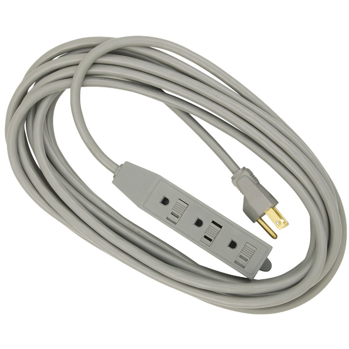 Do it 20 Ft. 16/3 3-Outlet Gray Extension Cord | Do it Best