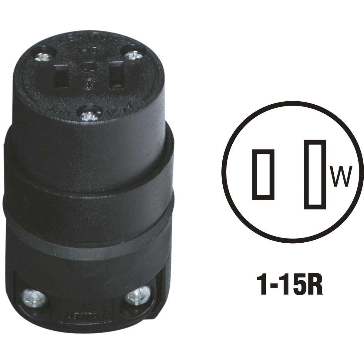 Leviton 15A 125V 2-Wire 2-Pole Rough Use Cord Connector | Do it Best