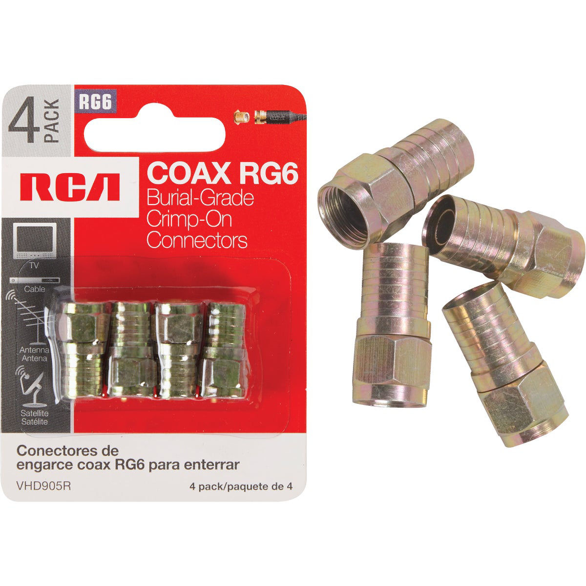 RCA RG6 F-Connector (4-Pack) | Do it Best