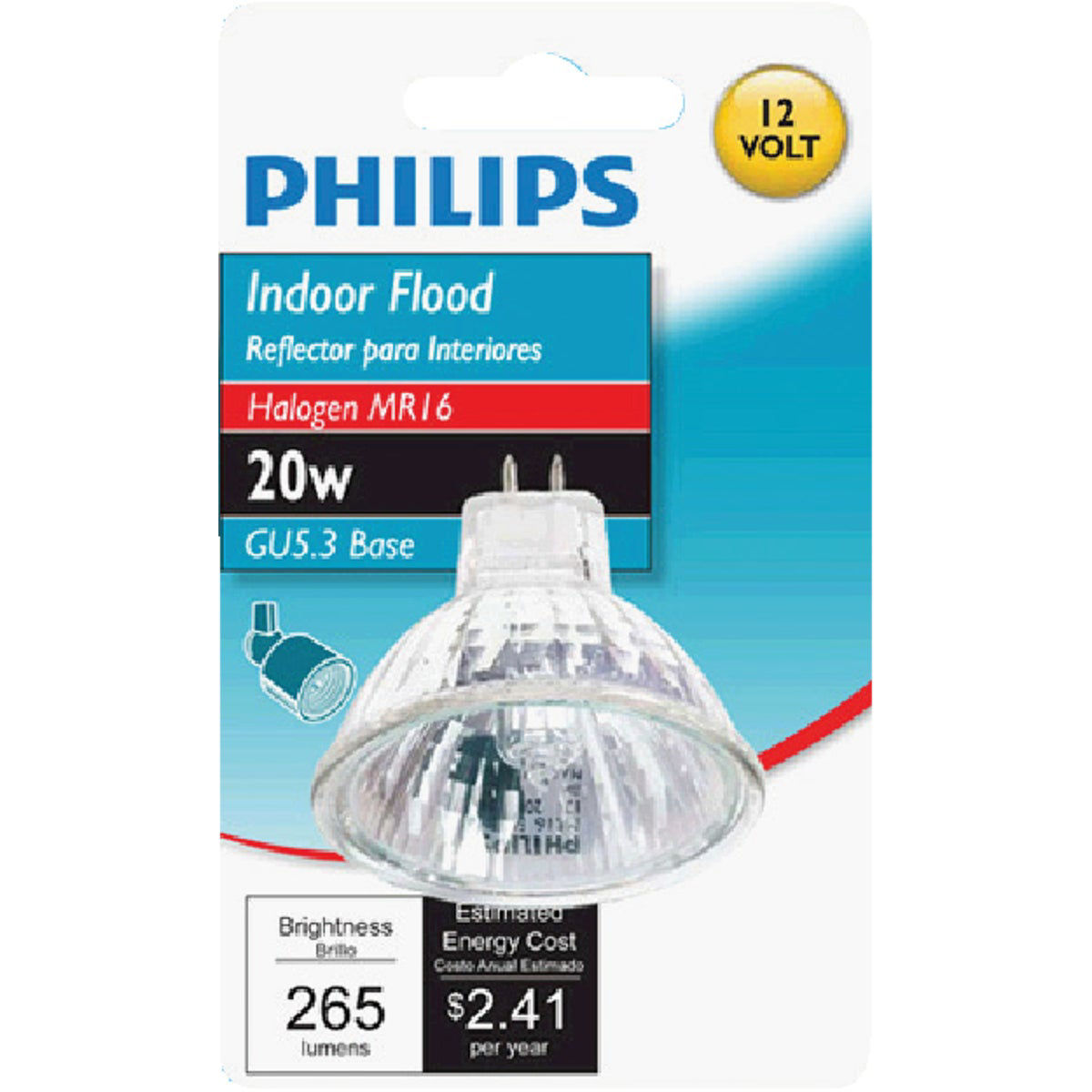 Philips 35W Equivalent Clear GU4 Base MR11 Halogen Floodlight Light ...