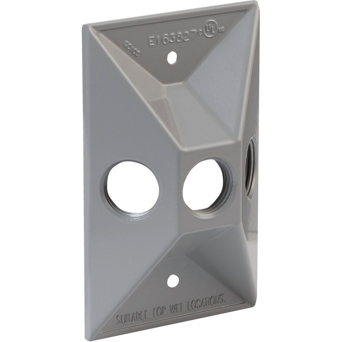 Bell 3-Outlet Rectangular Zinc Gray Cluster Weatherproof Electrical ...