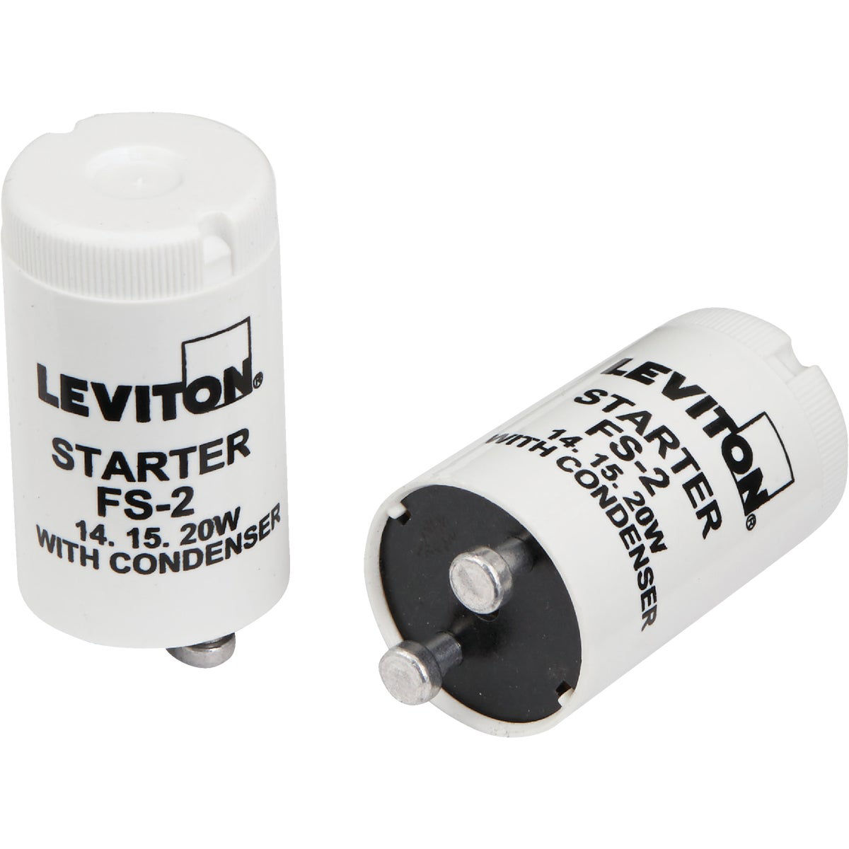 Leviton 14W/15W/20W 2-Pin T8 FS-2 Fluorescent Starter (2-Pack) | Do it Best
