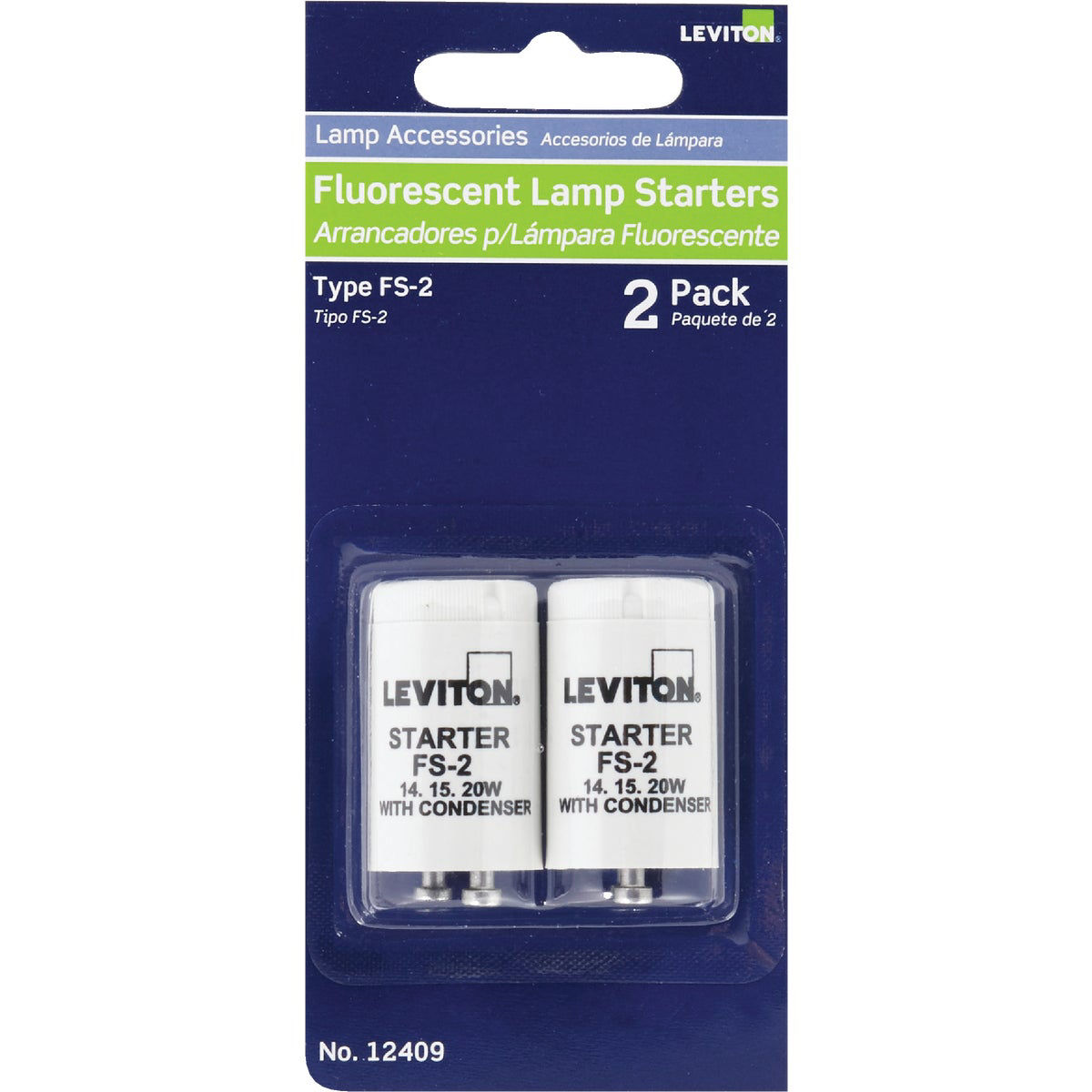 Leviton 14W/15W/20W 2-Pin T8 FS-2 Fluorescent Starter (2-Pack) | Do it Best