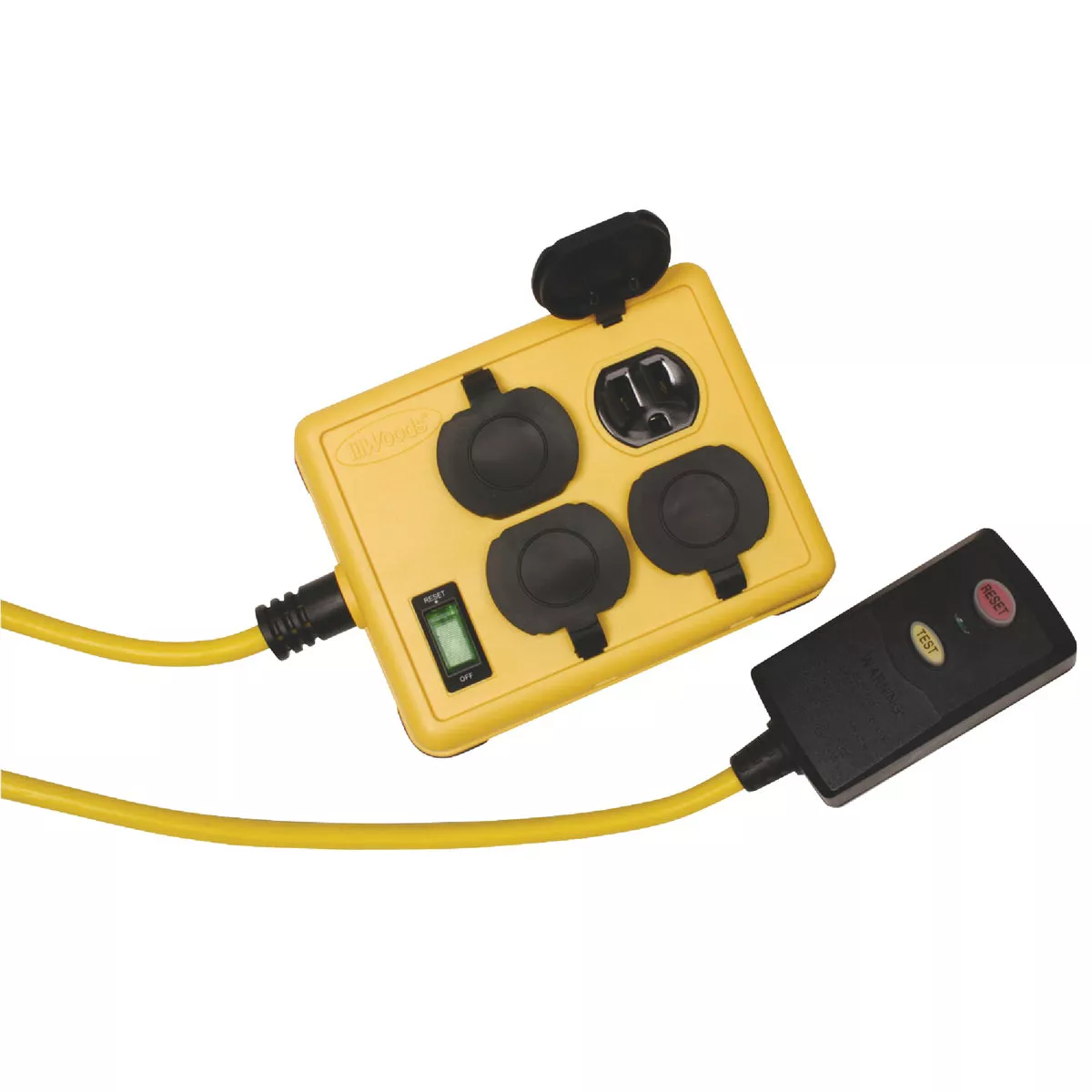 Woods 6 Ft. 14/3 Yellow 4-Outlet GFCI Extension Cord | True Value Hardware