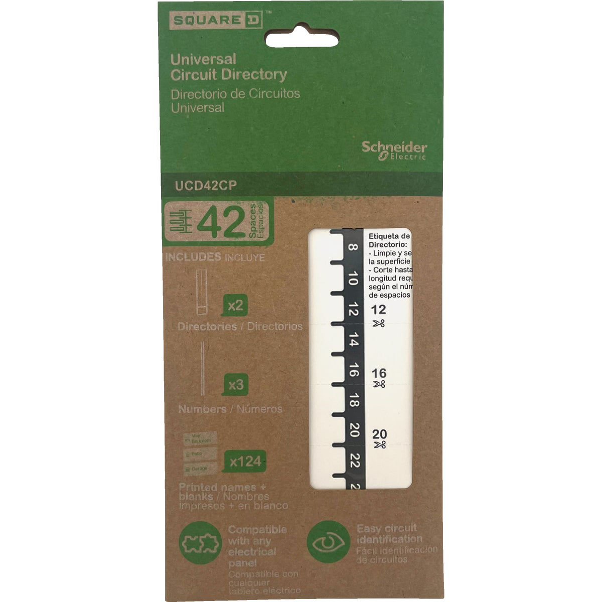 Square D 42-Space Universal Circuit Directory for Load Centers | Do it Best