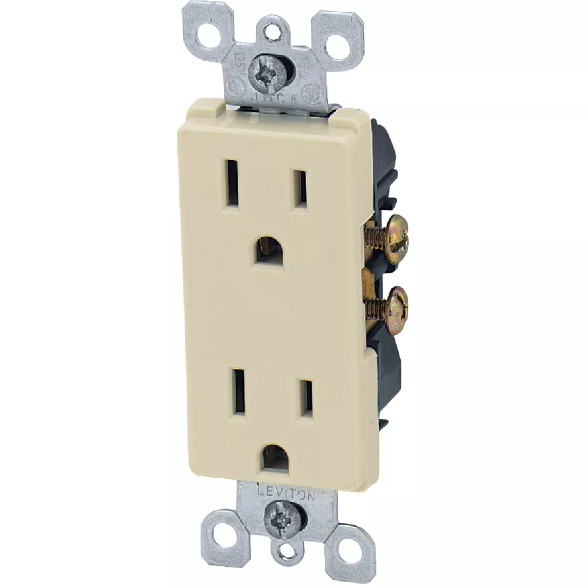 Leviton Decora 15A Ivory Residential Grade 5-15R Duplex Outlet | Do it Best