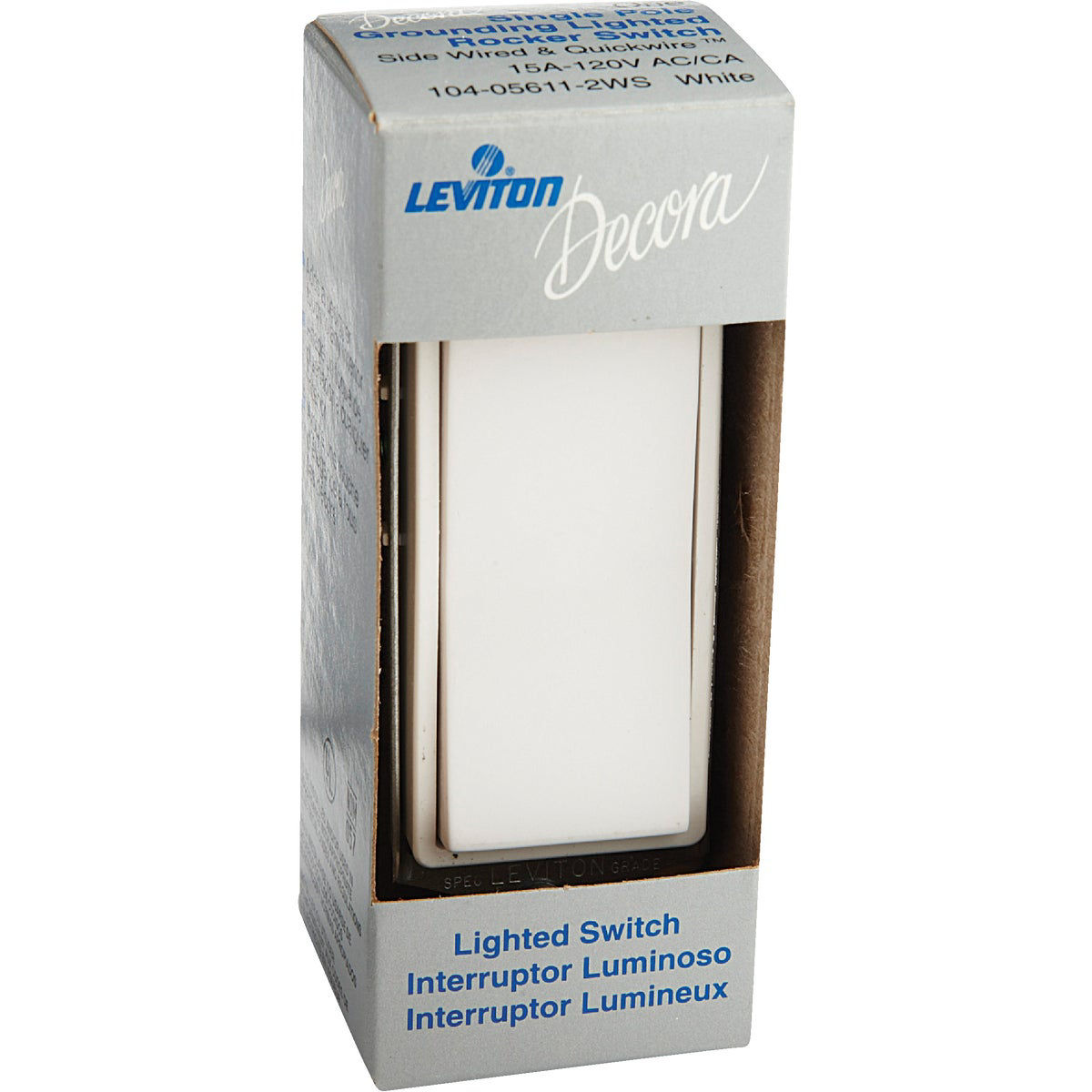 Leviton Decora Residential Grade 15 Amp Rocker Single Pole Switch ...