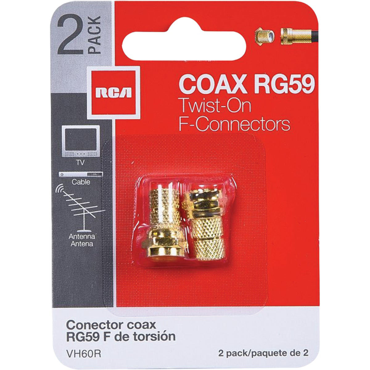 RCA RG59 Coaxial F-Connector (2-Pack) | Do it Best