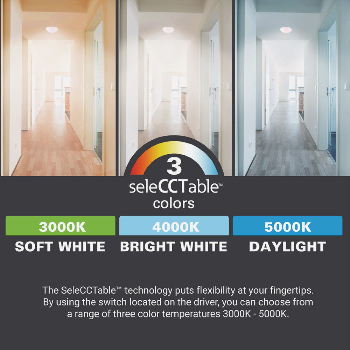 Halo 8 In. CCT LED Low Profile Round Flush Mount Ceiling Light Fixture ...