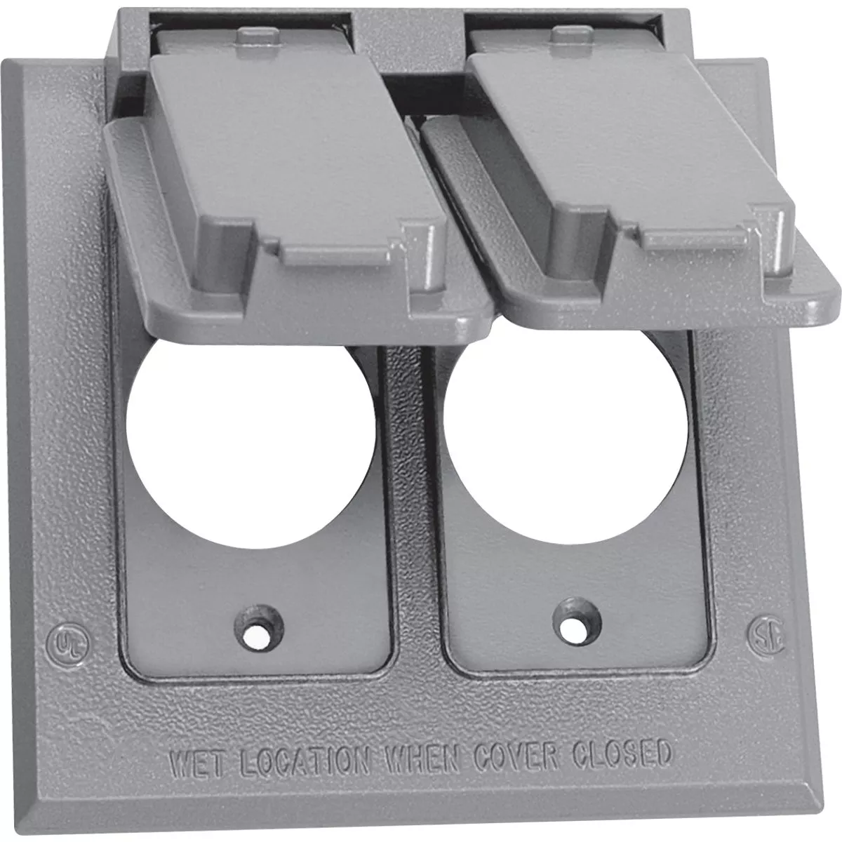 Southwire Dual Gang 1.406 In. Dia. Gray Vertical Weatherproof Single ...