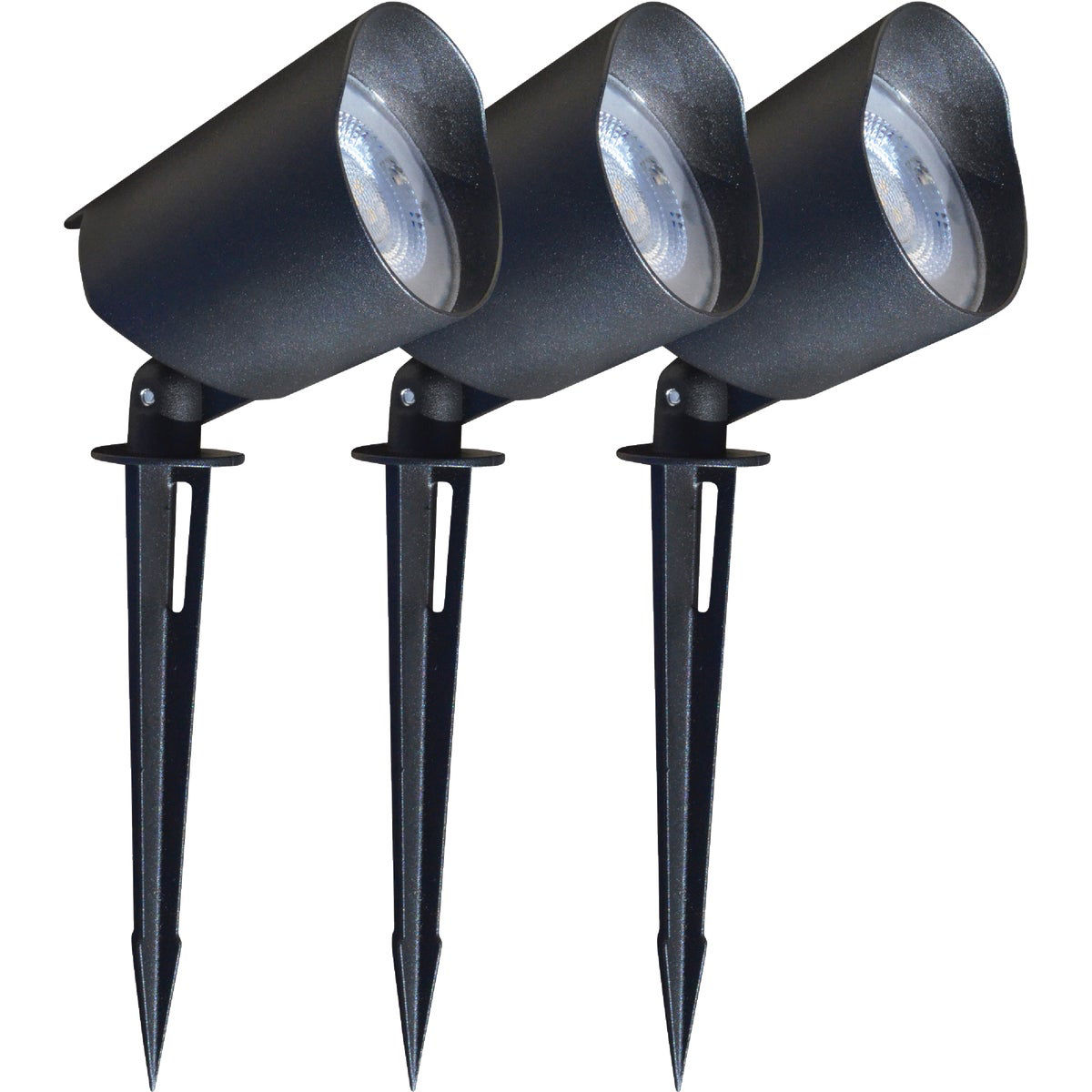 Stonepoint LED Lighting Black Metal 600-Lumen Landscape Stake Light Kit ...
