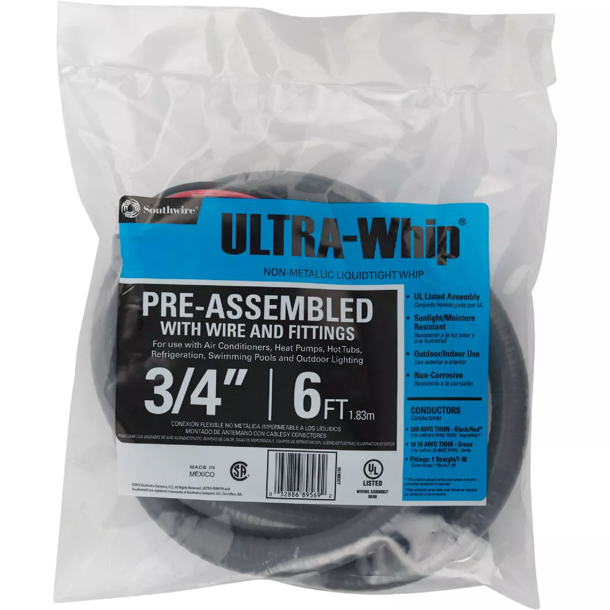 Southwire 6 Ft. x 3/4 In. Flexible Non-Metallic Pre-Wired Whip | Do it Best