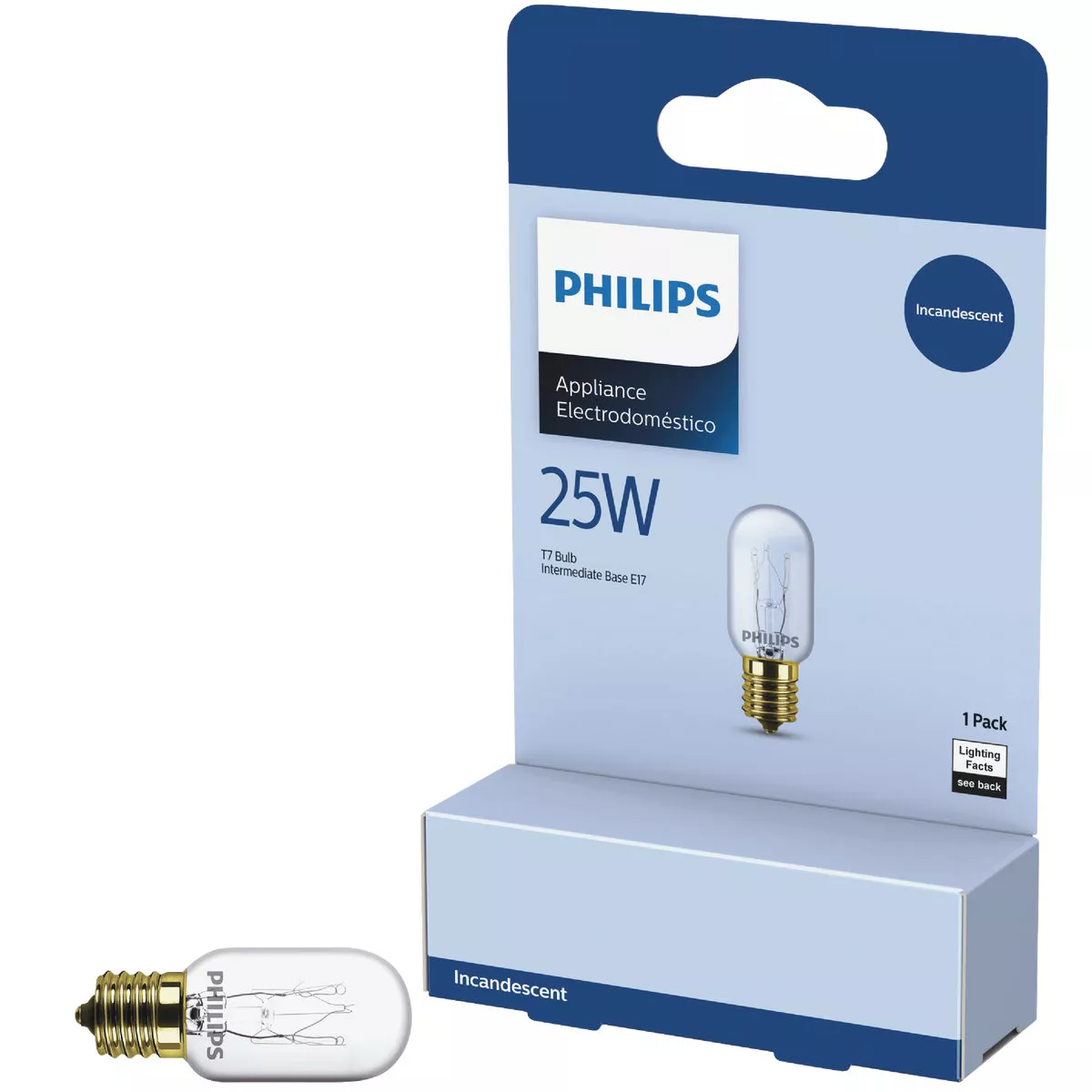 Philips 25W Clear Intermediate Base T7 Incandescent Appliance Light ...
