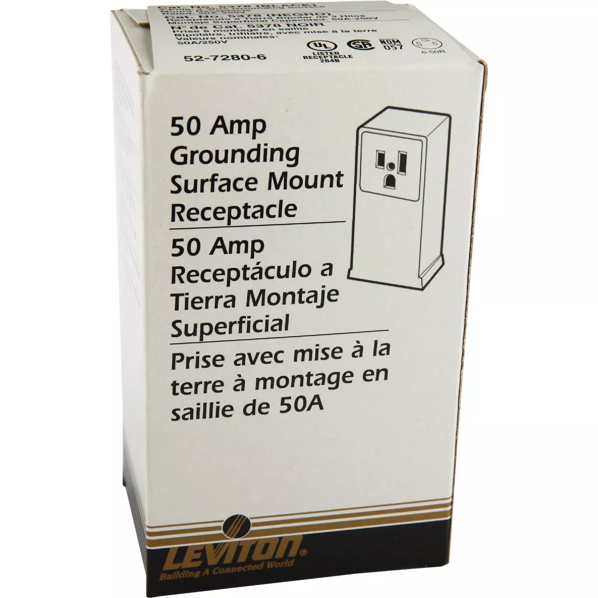 Leviton 50A Surface Mount Black 6-50R Welder Power Outlet | True Value ...