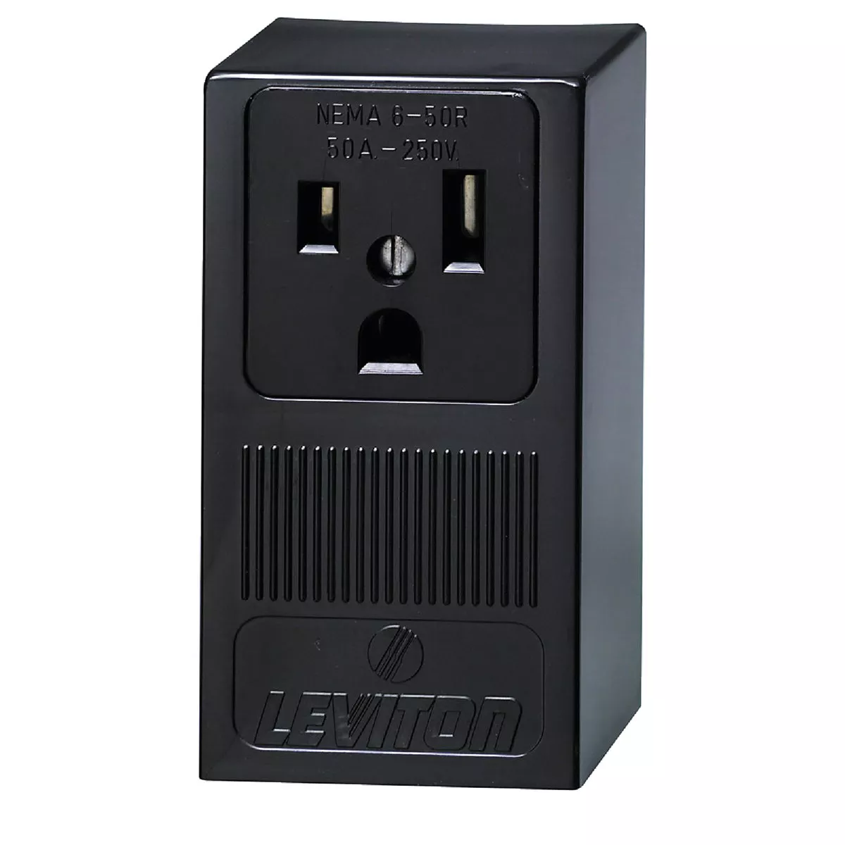 Leviton 50A Surface Mount Black 6-50R Welder Power Outlet | True Value ...