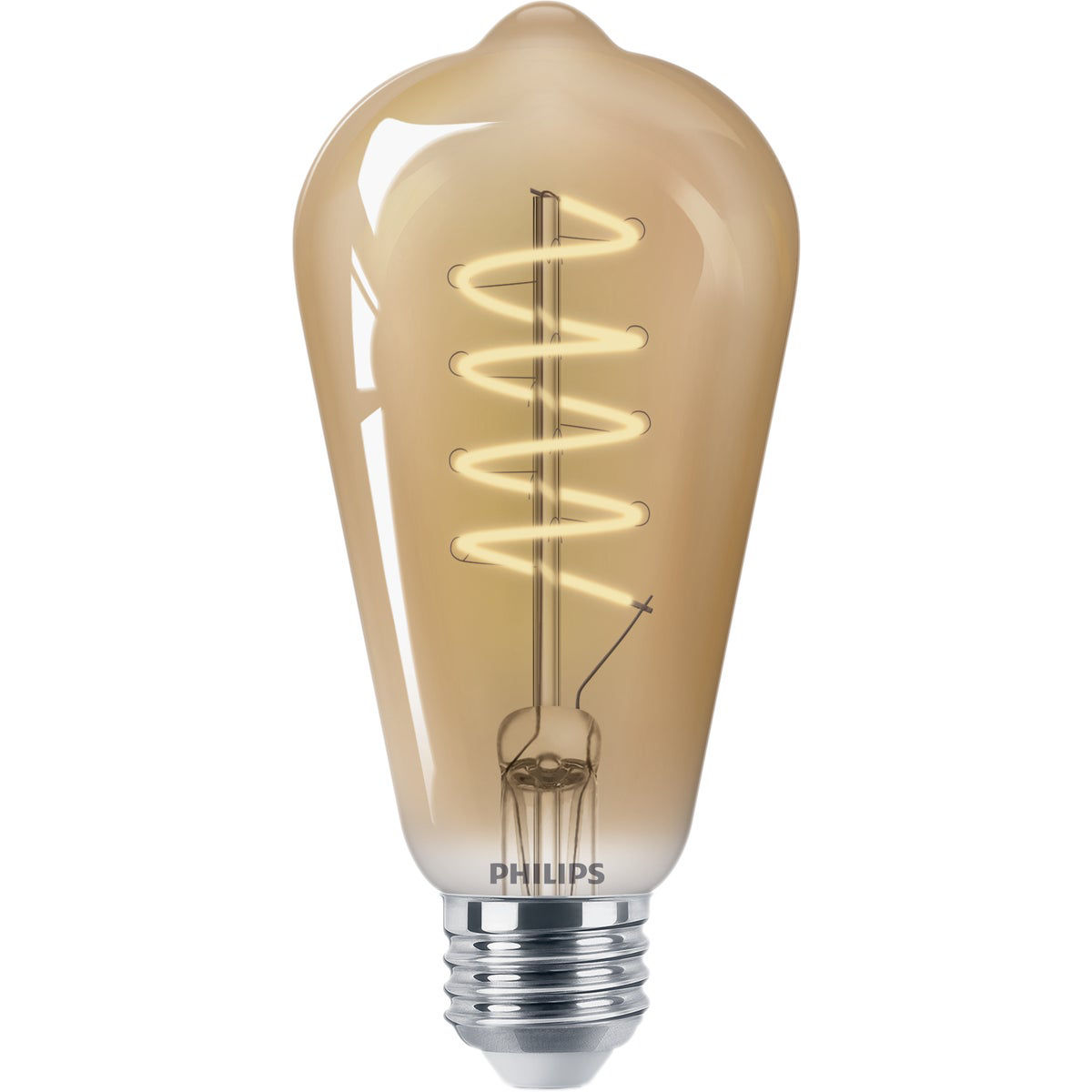 Philips Vintage 60W Equivalent Amber ST19 Medium LED Decorative Light ...