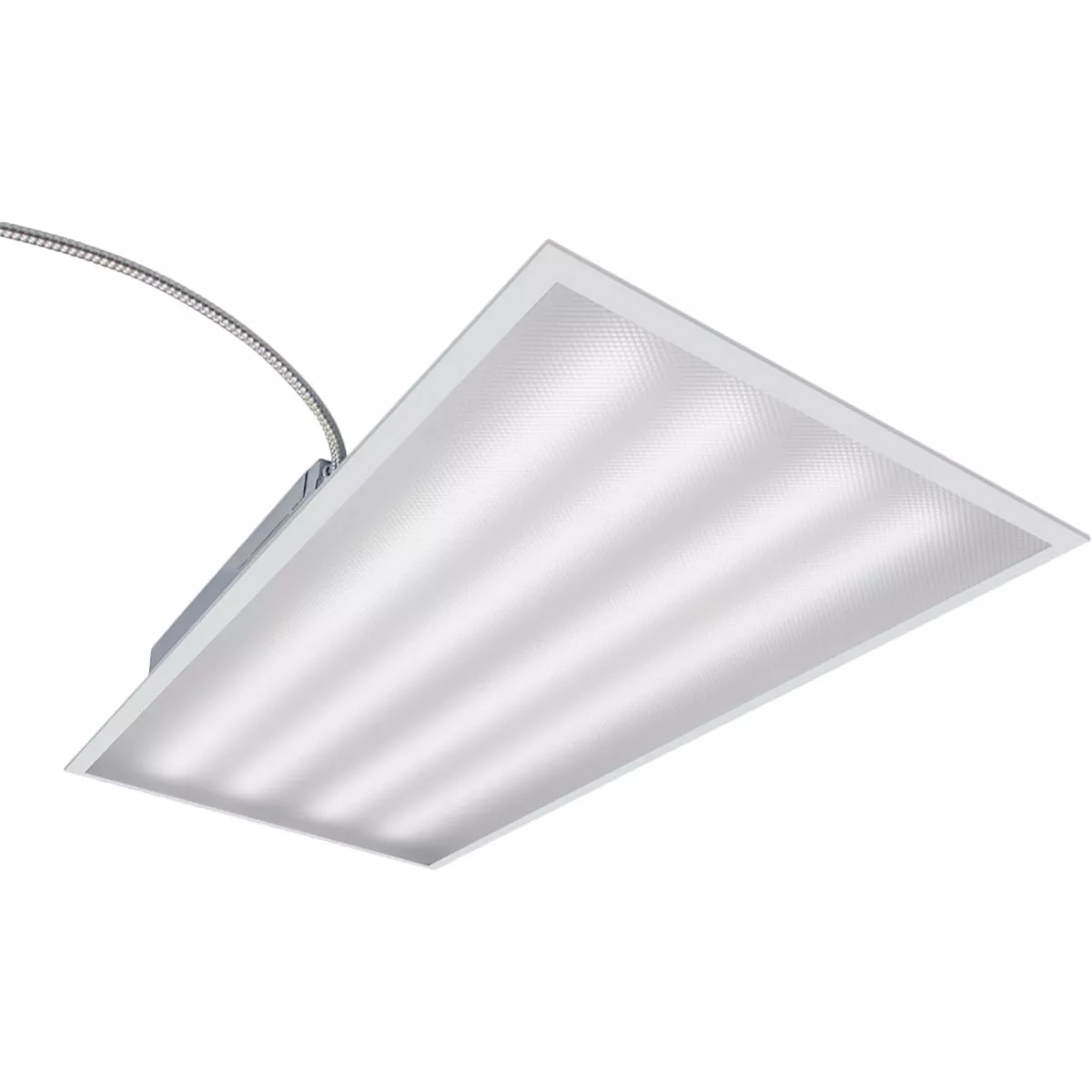 Metalux 2 Ft. x 4 Ft. LED Prismatic Panel Ceiling Light Fixture | Do it ...
