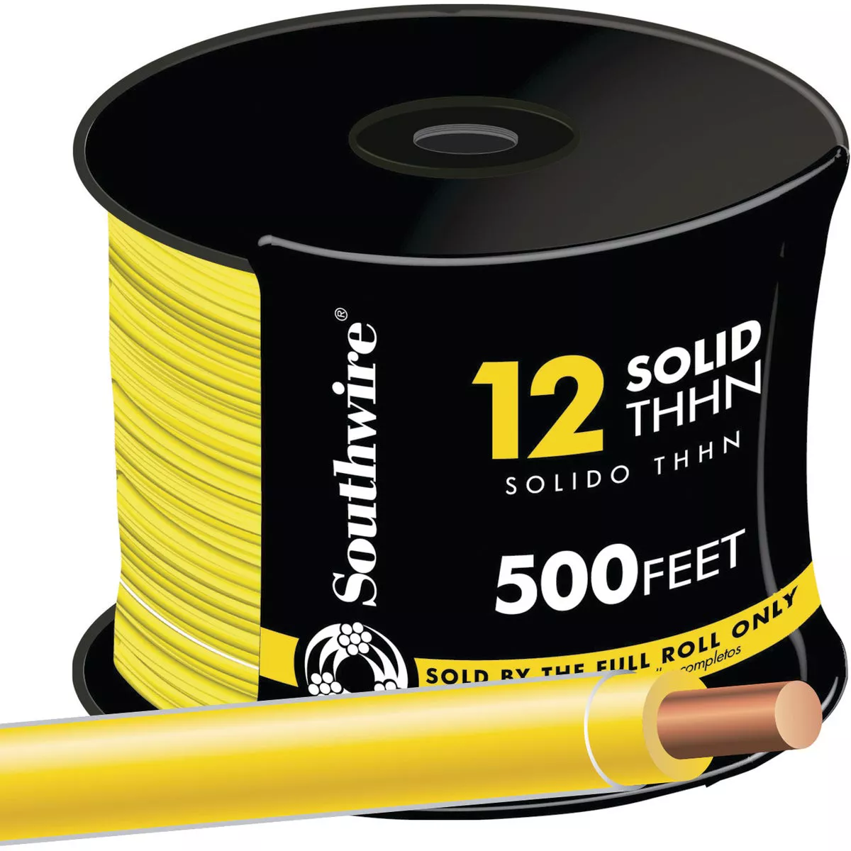 Southwire 500 Ft. 12 AWG Solid Yellow THHN Electrical Wire | Do it Best