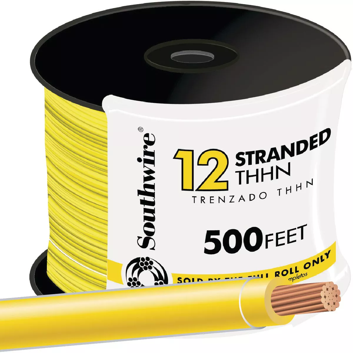 Southwire 500 Ft. 12 AWG Stranded Yellow THHN Electrical Wire | True ...