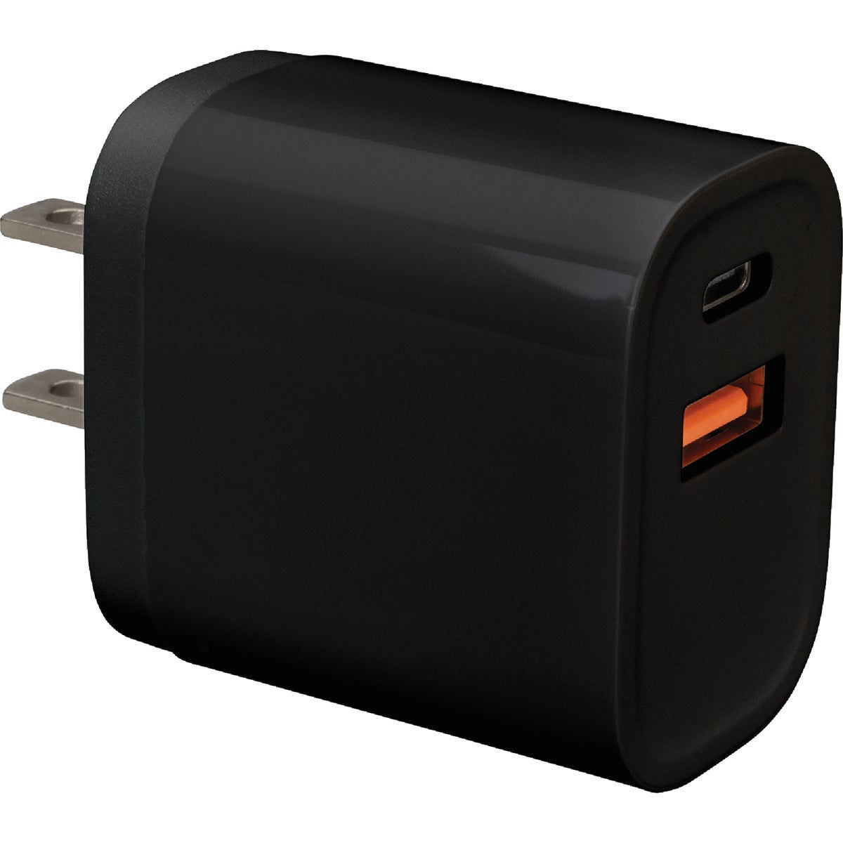 Blue Jet AC Outlet Black Fast Charge 18W Wall USB-C Charger with Power ...