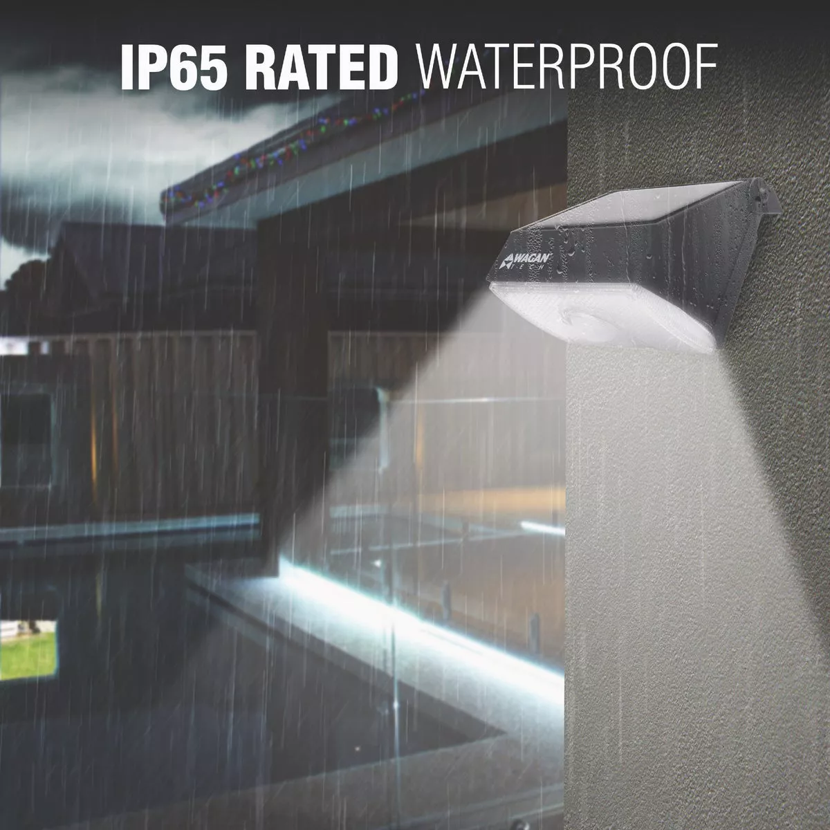 Wagan Tech Black Motion Activated Dusk To Dawn 1000 Lm. Solar Wall ...