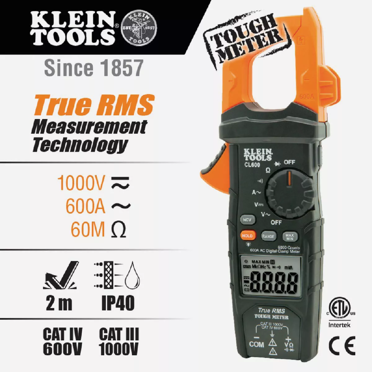 Klein 1000V AC/DC Digital Clamp Meter | True Value Hardware