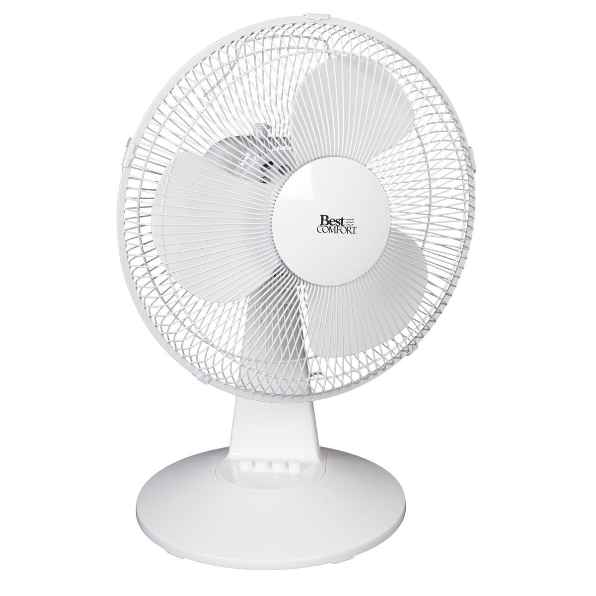 Best Comfort 12 In. 3-Speed White Oscillating Table Fan | Do it Best