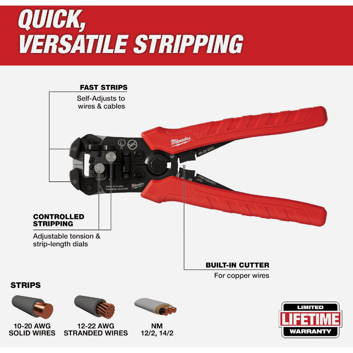 Milwaukee Self-Adjusting Wire Stripper & Cutter | Do it Best