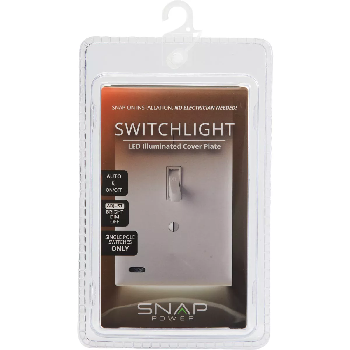 SnapPower SwitchLight 1-Gang Toggle Wall Plate, White | Do it Best